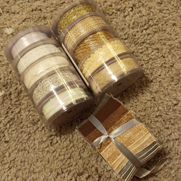 Simplicity | Other | Fabric Roll Lace Trim Bundle Lot Nip White Silver ...